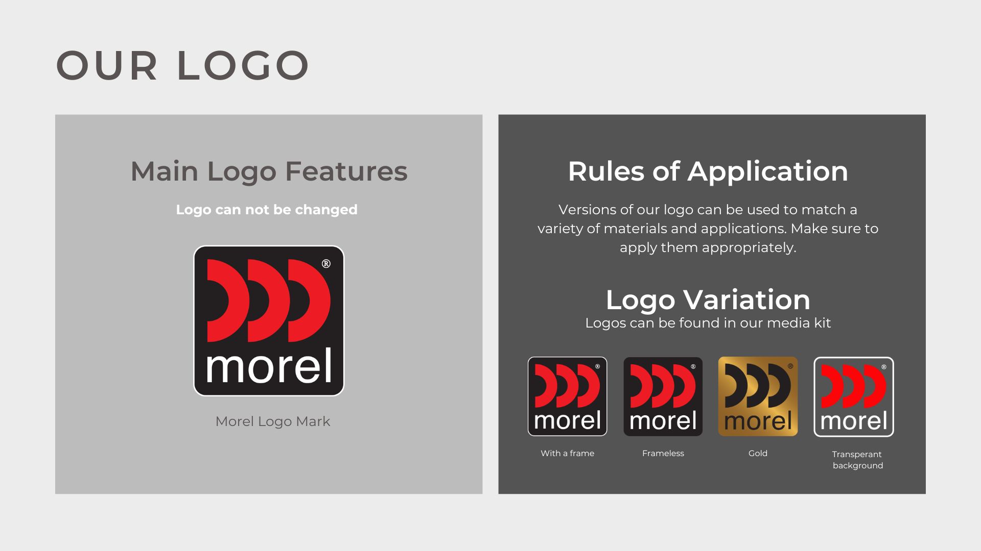 MOREL brand guidelines